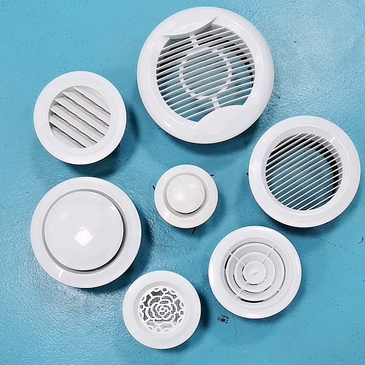 Plastic Abs Air Vent Cover Round Air Disc Valve Outlet Adjustable ...
