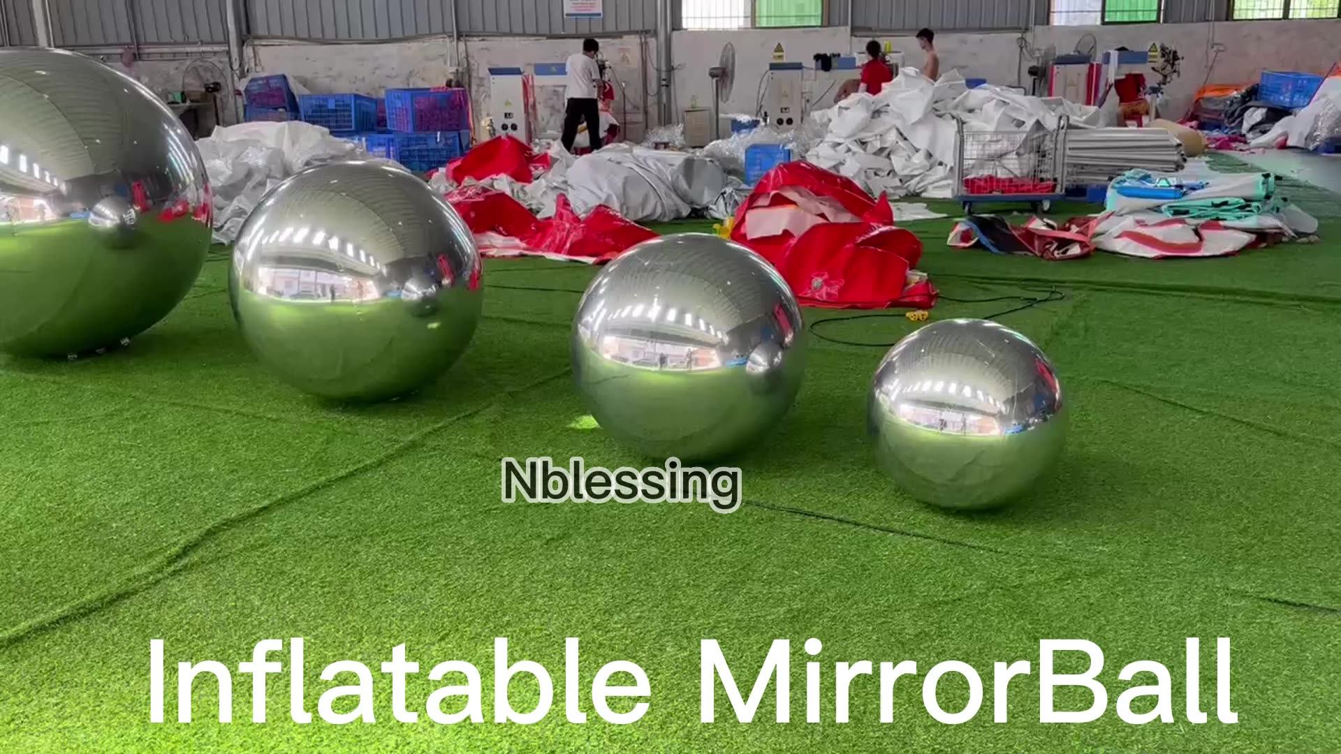 Pvc Big Giant Inflatable Mirror Ball Colorful Silvery Gold Red Blue ...