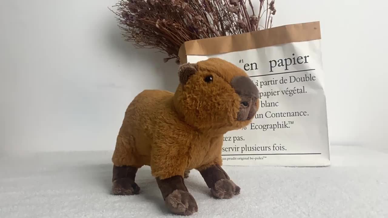 Botu Simulation Capybara Plush Toy Kawaii Capybara Stuffed Doll Soft Capybara Animal Doll For ...