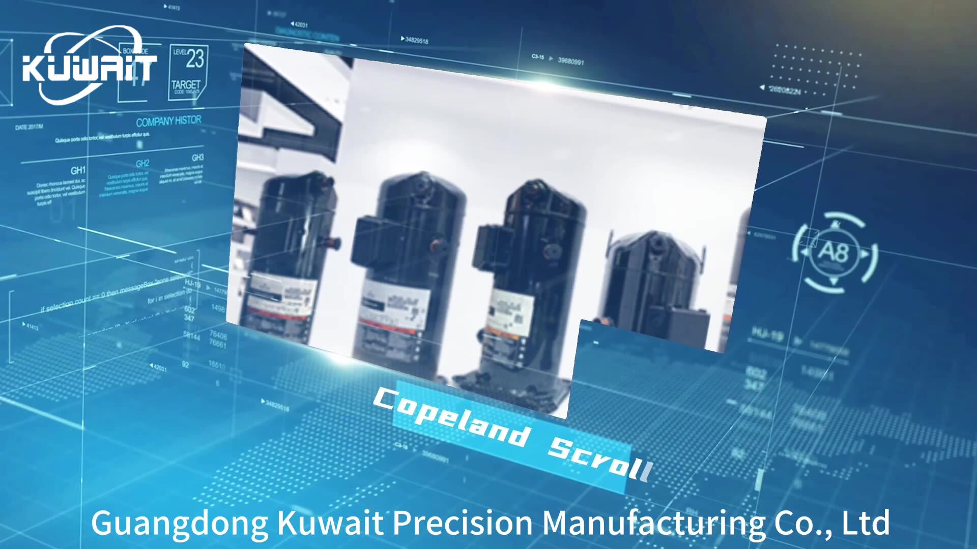 Refrigeration Scroll Compressor 7hp Precision Technology Production R22 ...