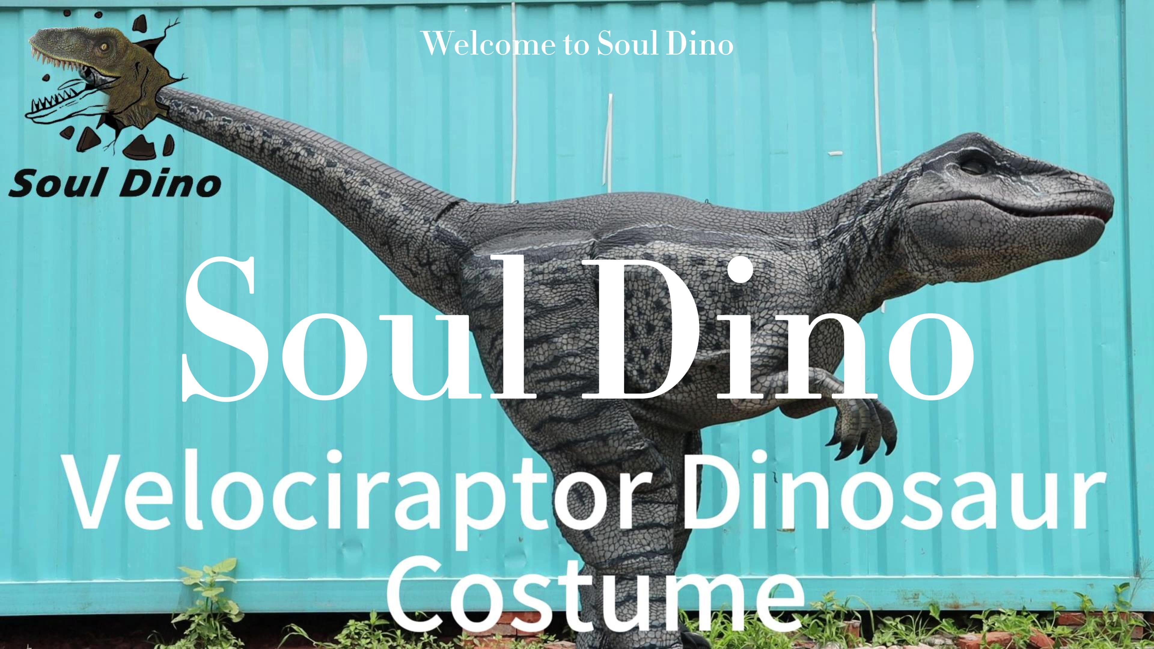 Realistic Animatronic Walking Velociraptor Dinosaur Costume Jurassic ...