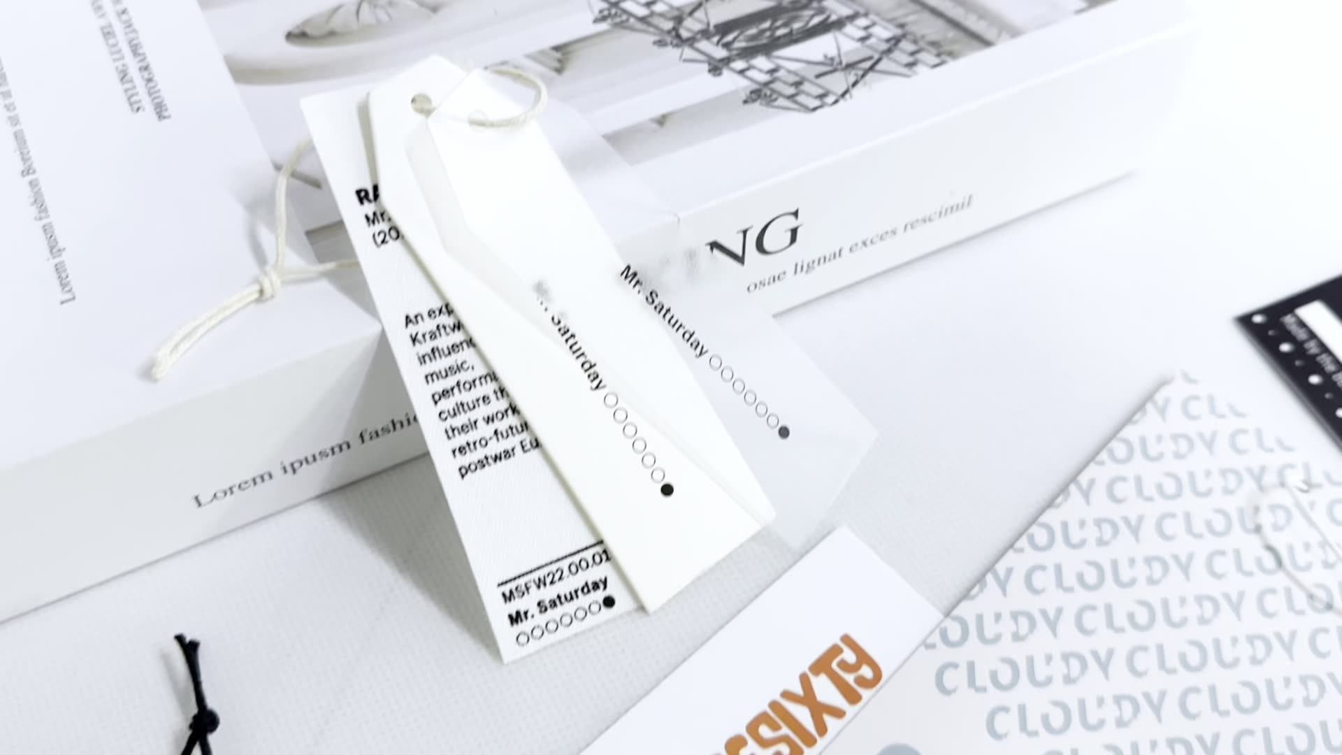 White Custom Hang Tag Garment T Shirt Paper Hangtag Unit For Clothing ...