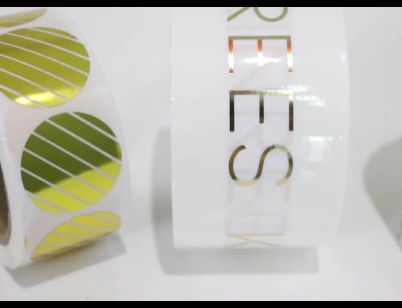 Custom Gold Shiny Label Clear Label Logo Sticker Custom - Buy Logo ...