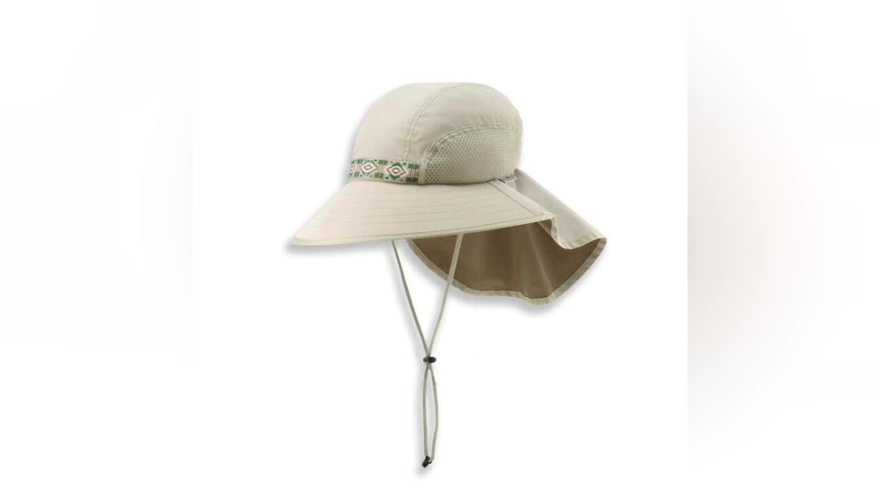 Upf 50+ Flap Back Safari Sun Hats Hiking Fishing Bucket Sun Caps Neck ...