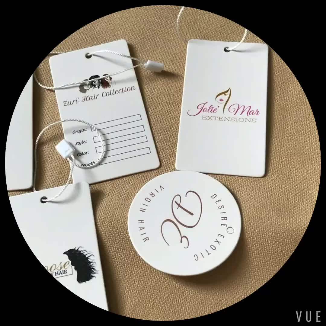 Custom Printed 600g Hang Tag /hair Label With Rope For Wig - Buy Custom ...