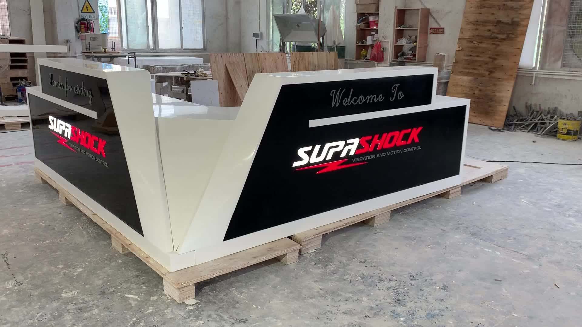 Led Lighting Reception L Shape Counter Custom Design For Hot Sale - Buy ...