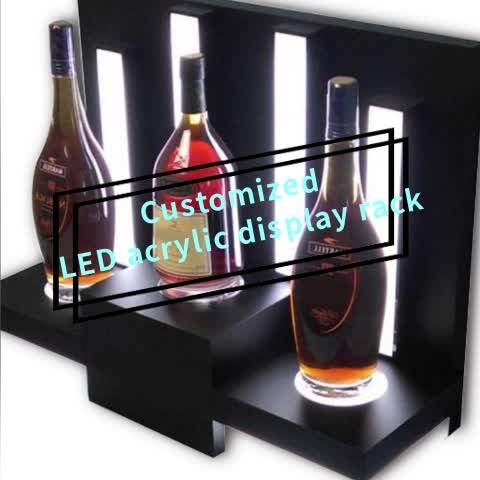 Custom Design Clear Acrylic Beer Display Led Liquor Bottle Glorifier ...