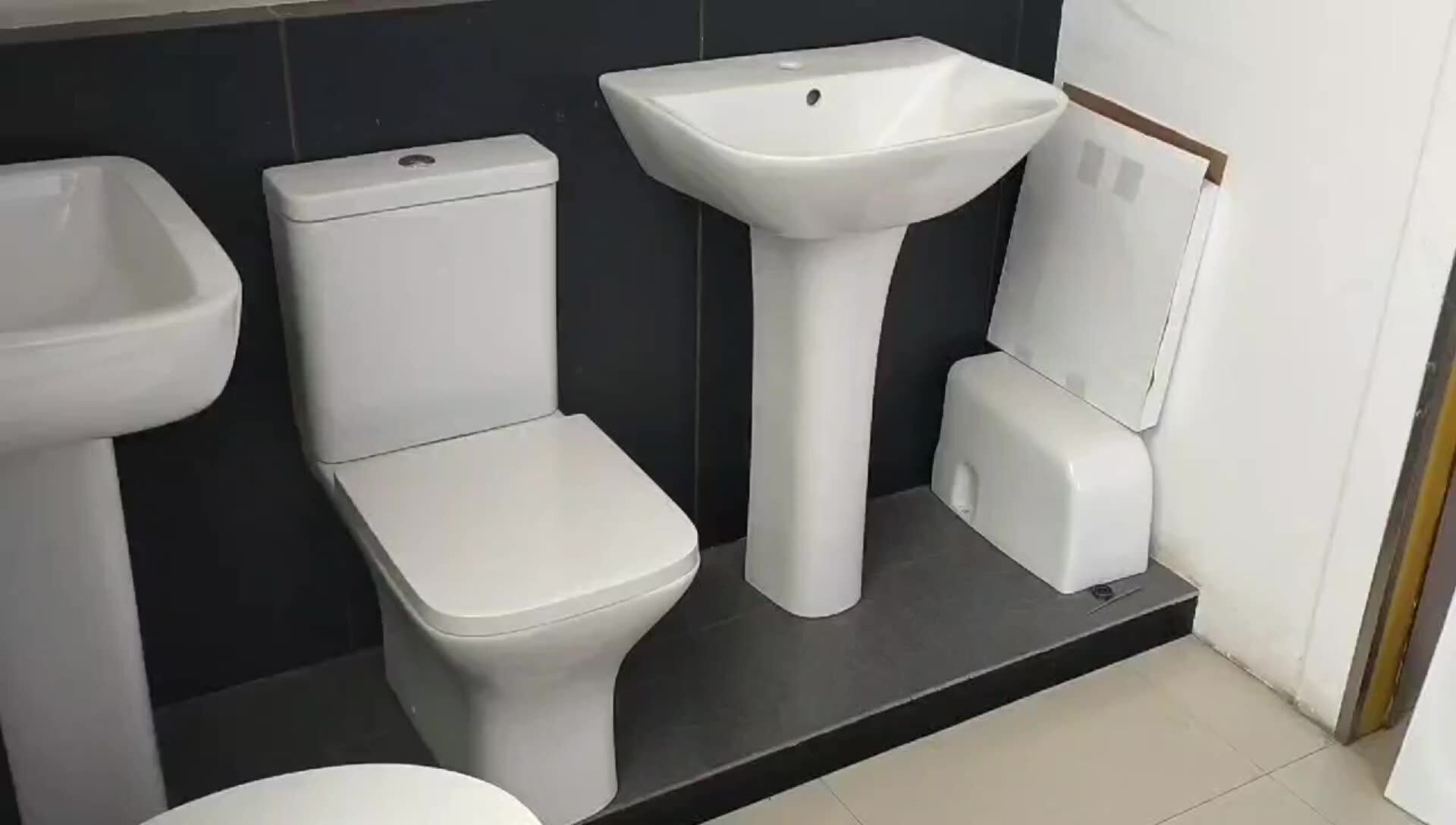 Western Bathroom Sanitary Ware Water Closet Toilet Set Short Projection ...