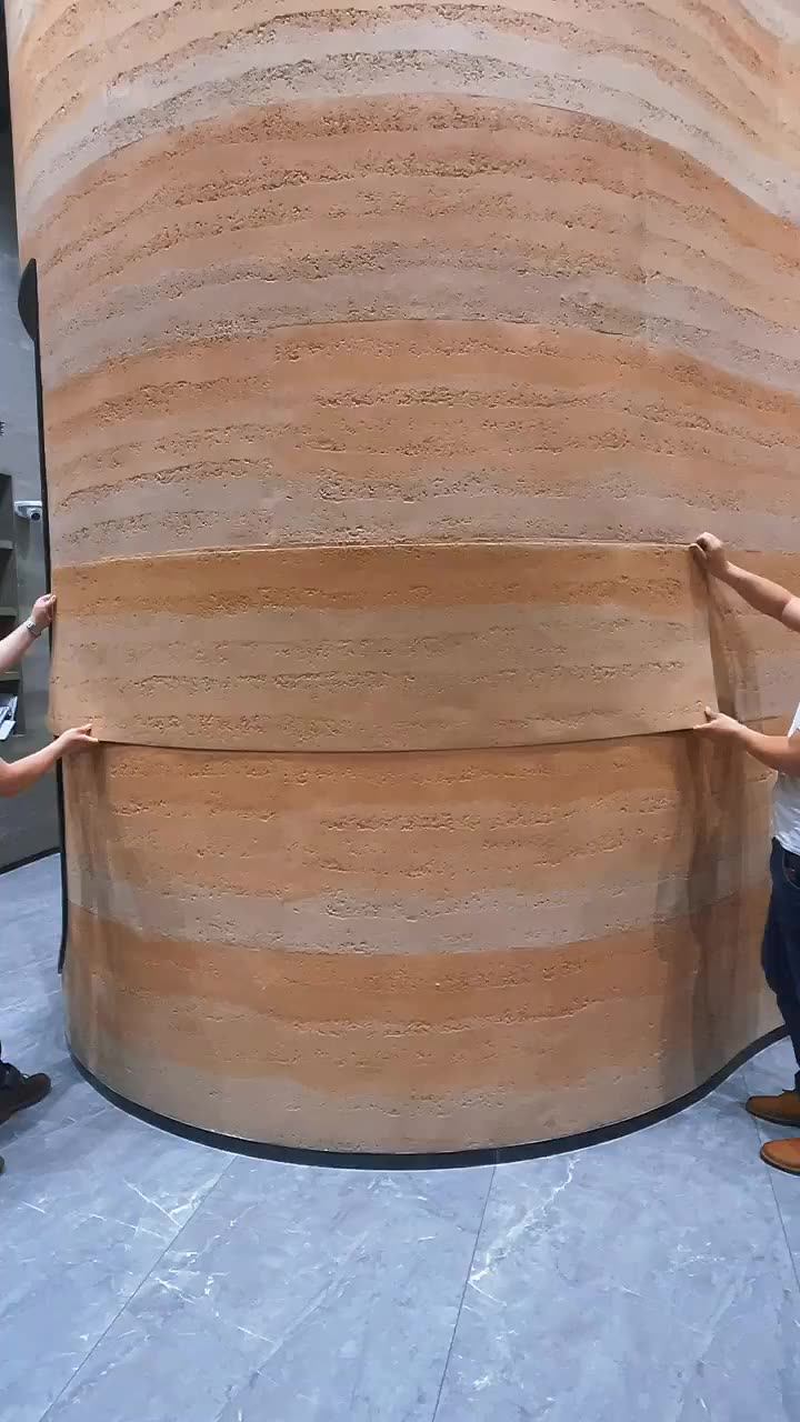 Easy Install Exterior Veneer Slab Cladding Rammed Earth Pitted Board ...