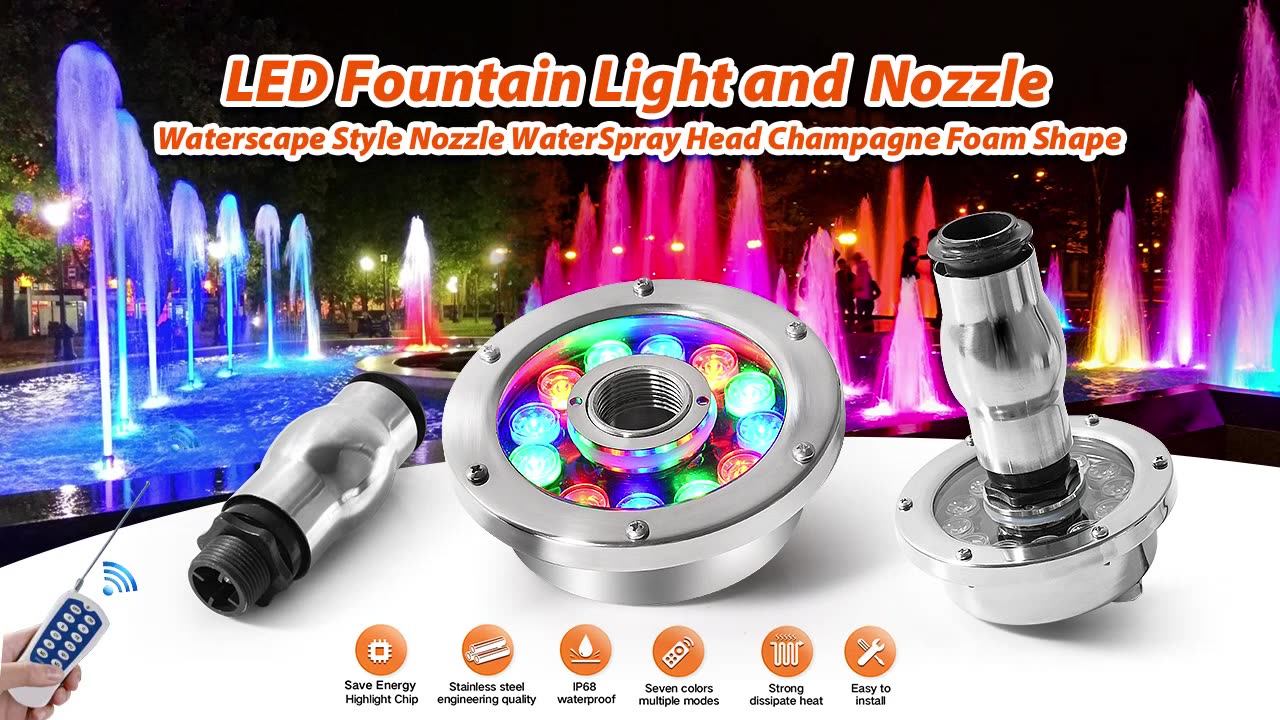 Outdoor Ip68 Waterproof Musical Dancing 3000k 12v 24v Dmx512 Dry Nozzle ...