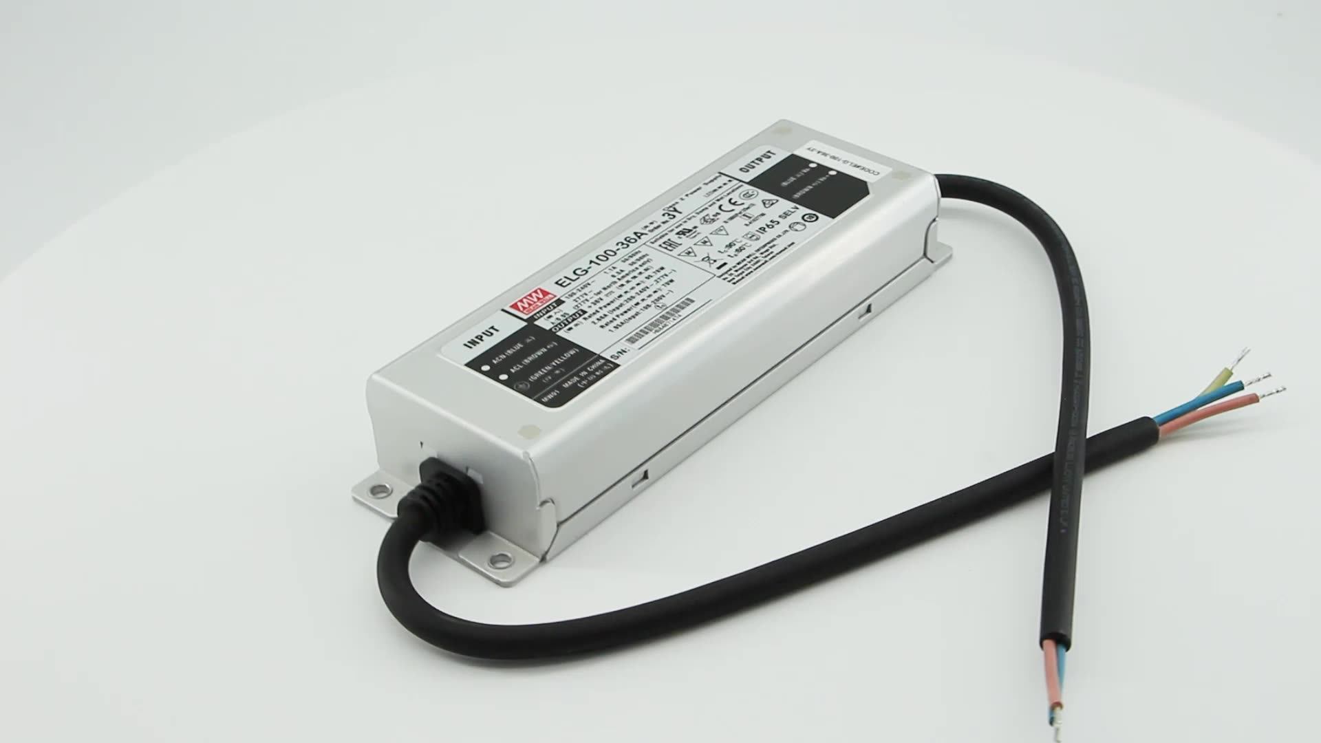 Meanwell 36v 100w Led Driver 60hz Elg-100-36b Ip67 Waterproof Led ...