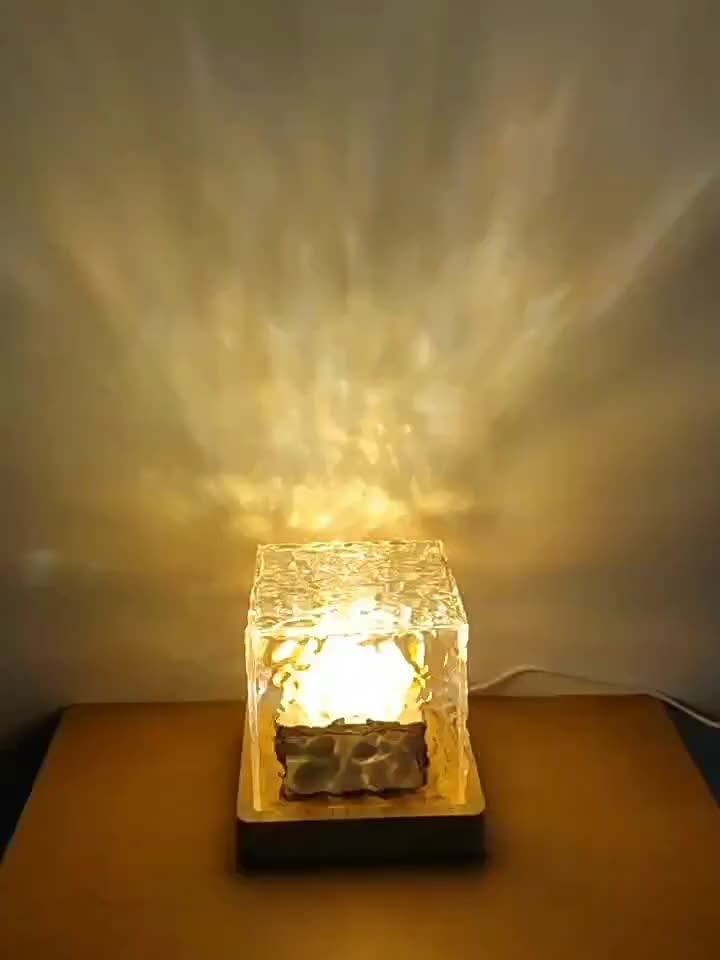 Rotating Water Wave Projection Light Ripple Small Night Light Creative ...