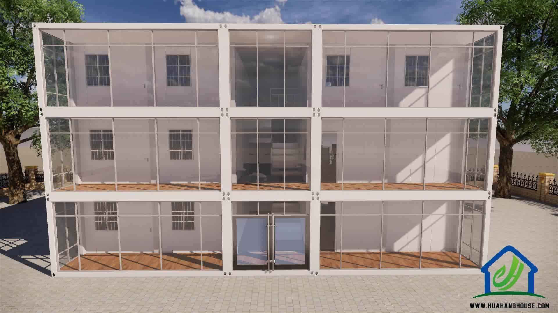 Low Cost Indonesia 3-story Portable Luxury Living Modular Container ...