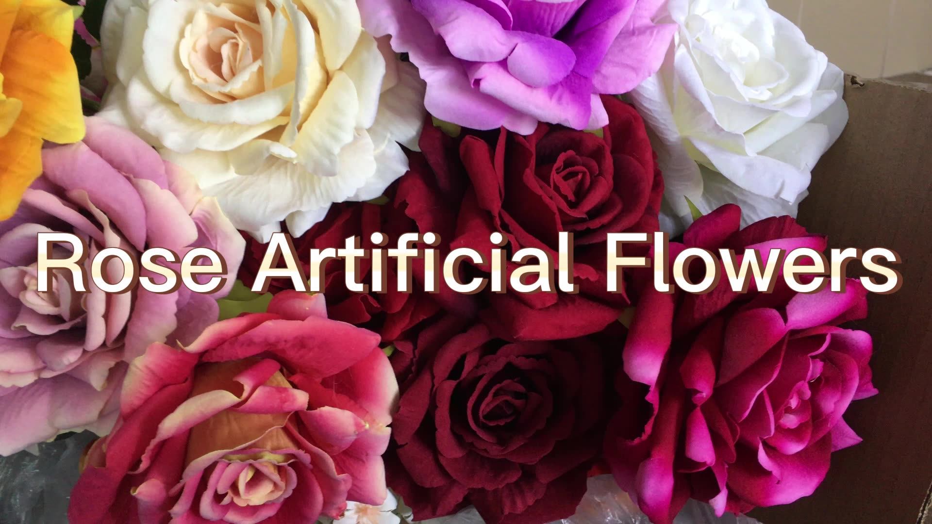 Decorative Real Touch Rose Artificial Flowers Single Bulk Silk White ...