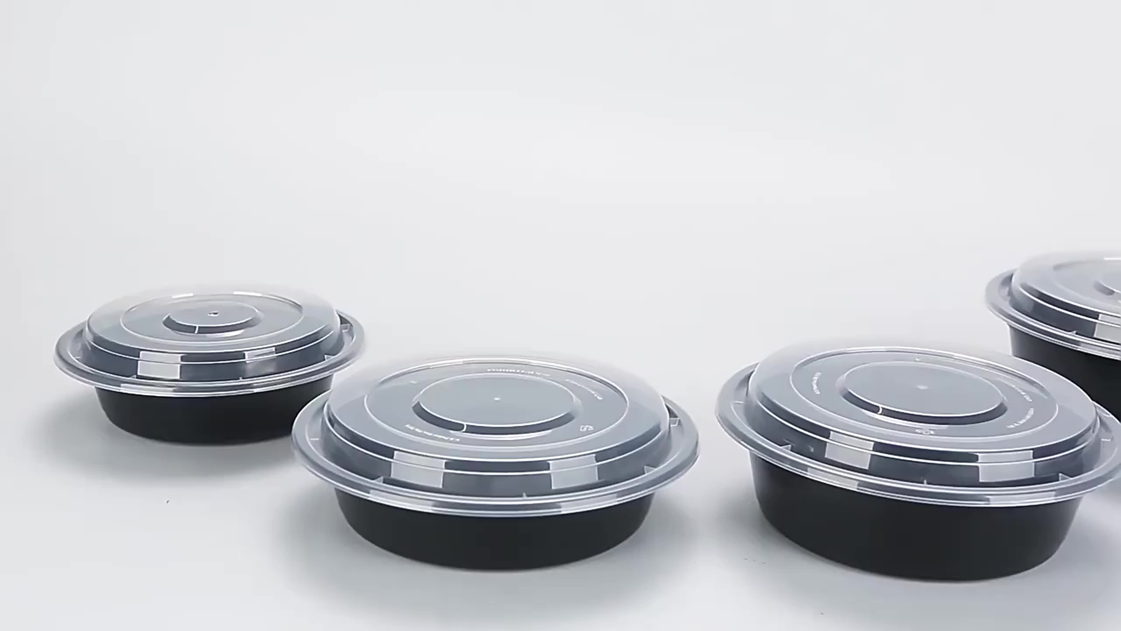 Round Disposable Food Containers Wholesale Lunch Box Microwave Safe Plastic Food Box Container ...