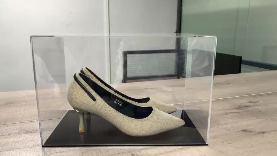 Clear Transparent Perspex Shoe Box Acryl Sneaker Box Acrylic Boxes With ...