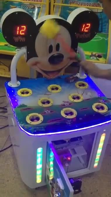 Coin Operated Whack A Mole Toy Arcade Game Machine Kids Hitting Hammer ...