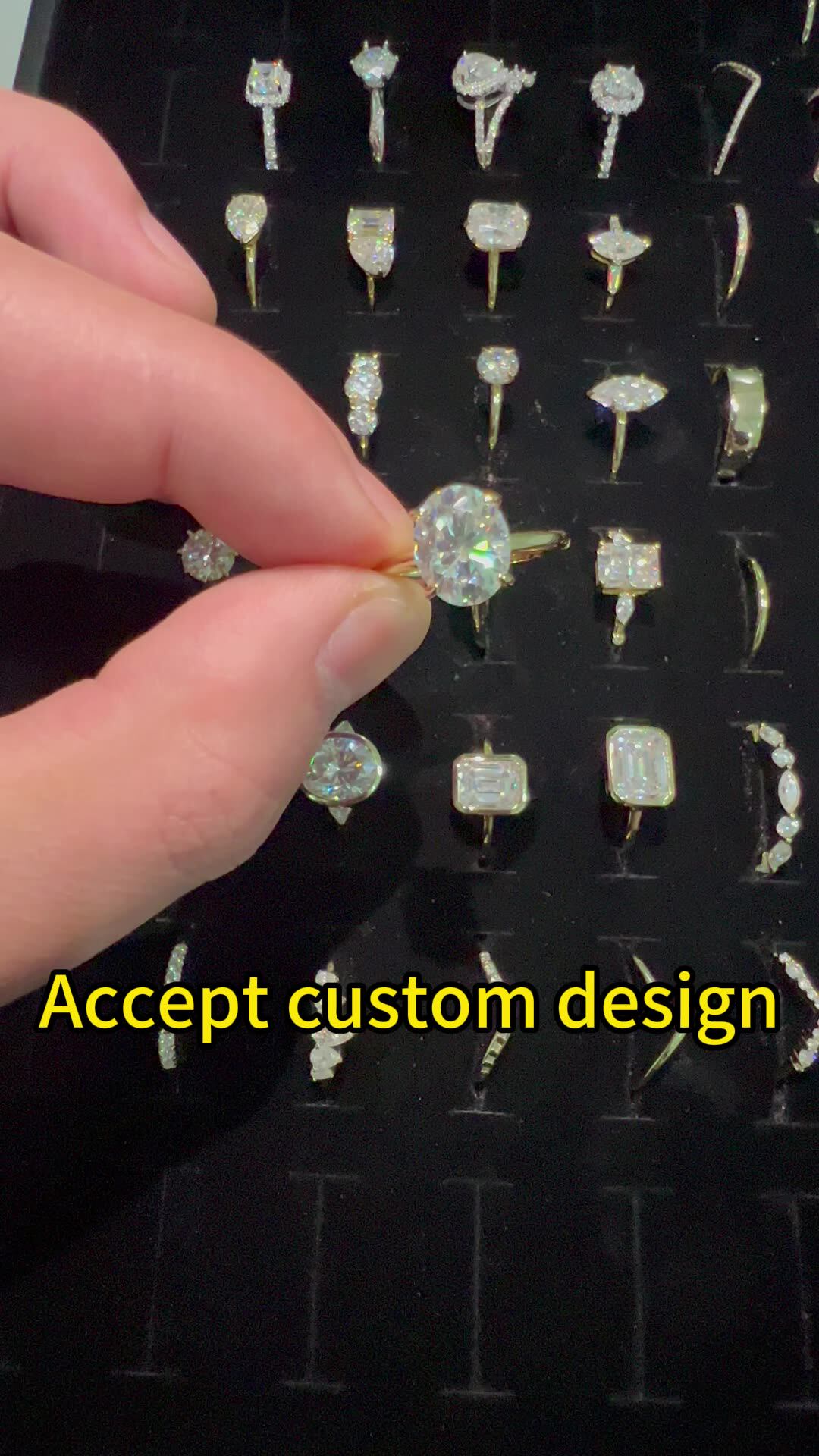 Factory Custom Gra Certified Vvs Moissanite Diamond 10k 14k 18k Real ...