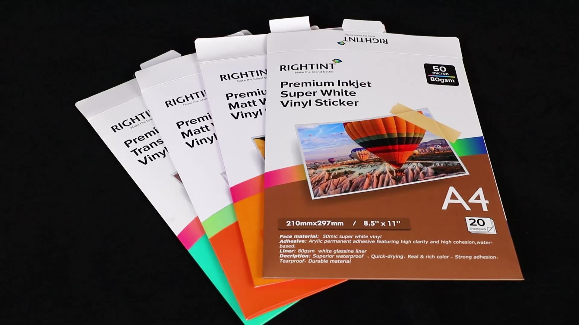 Rightint Inkjet Printable White Self Adhesive Pp Sticker Vinyl Glossy ...