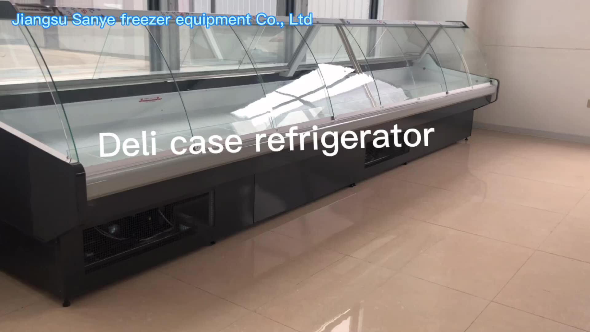 Factory Price Deli Display Freezer Refrigerated Curved Glass Deli Meat ...