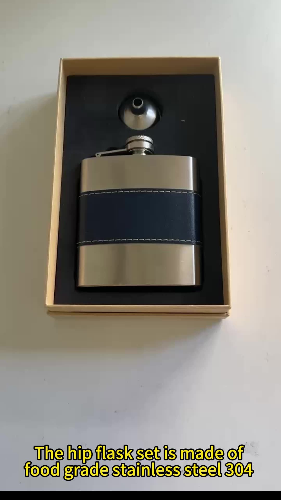 Promotional Custom Logo 6oz 8oz Matte Black Silver Hip Flask Stainless ...