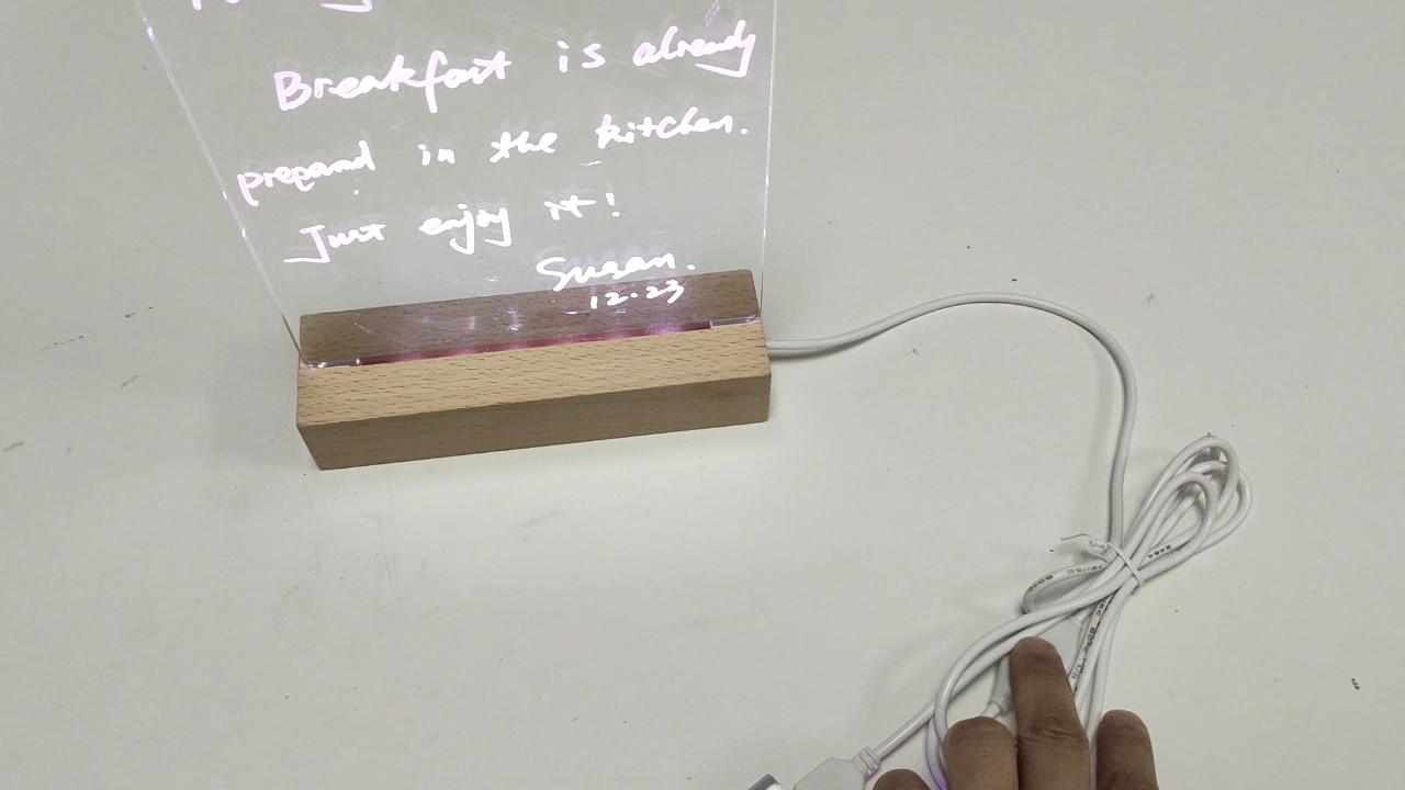 Acrylic Plaques 15cm Led Transparent Acrylic Rectangle Base Stand 5mm ...