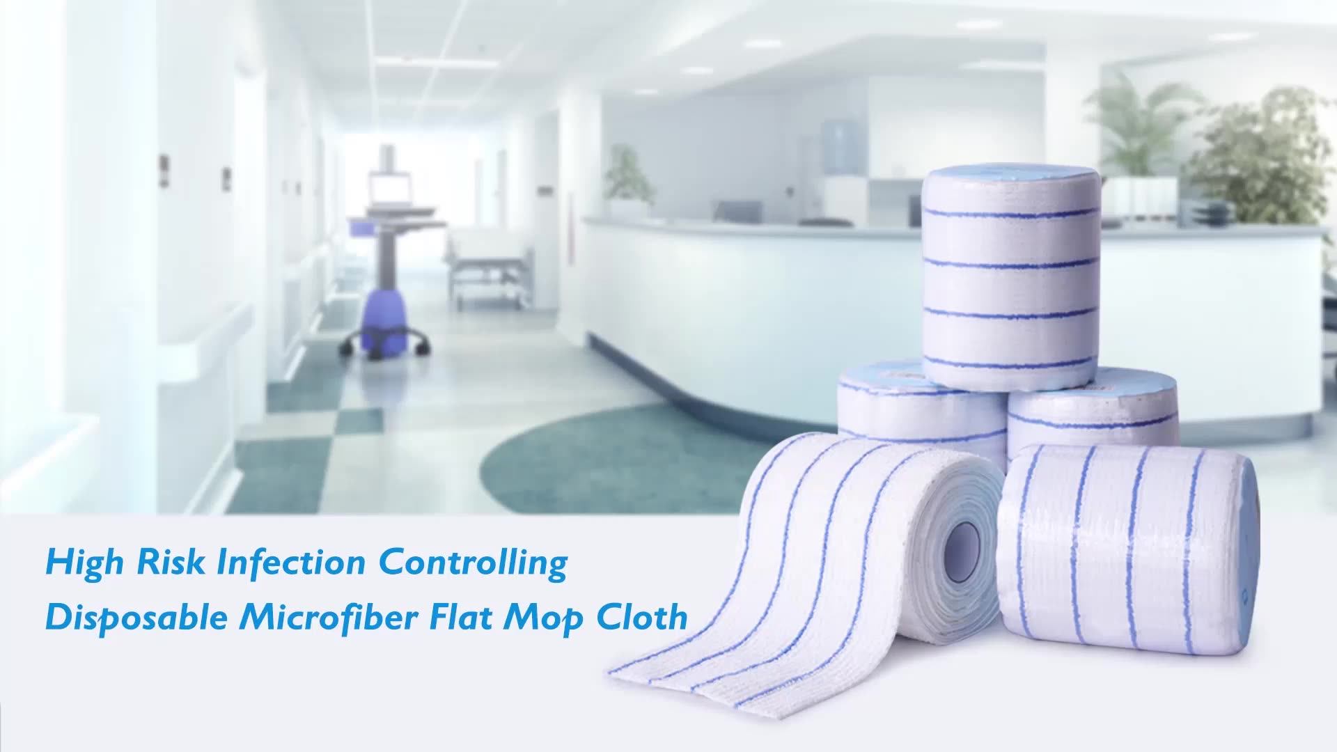 Hospital Janitorial Supplies Flat Mop Cloth Refill In Roll Disposable ...