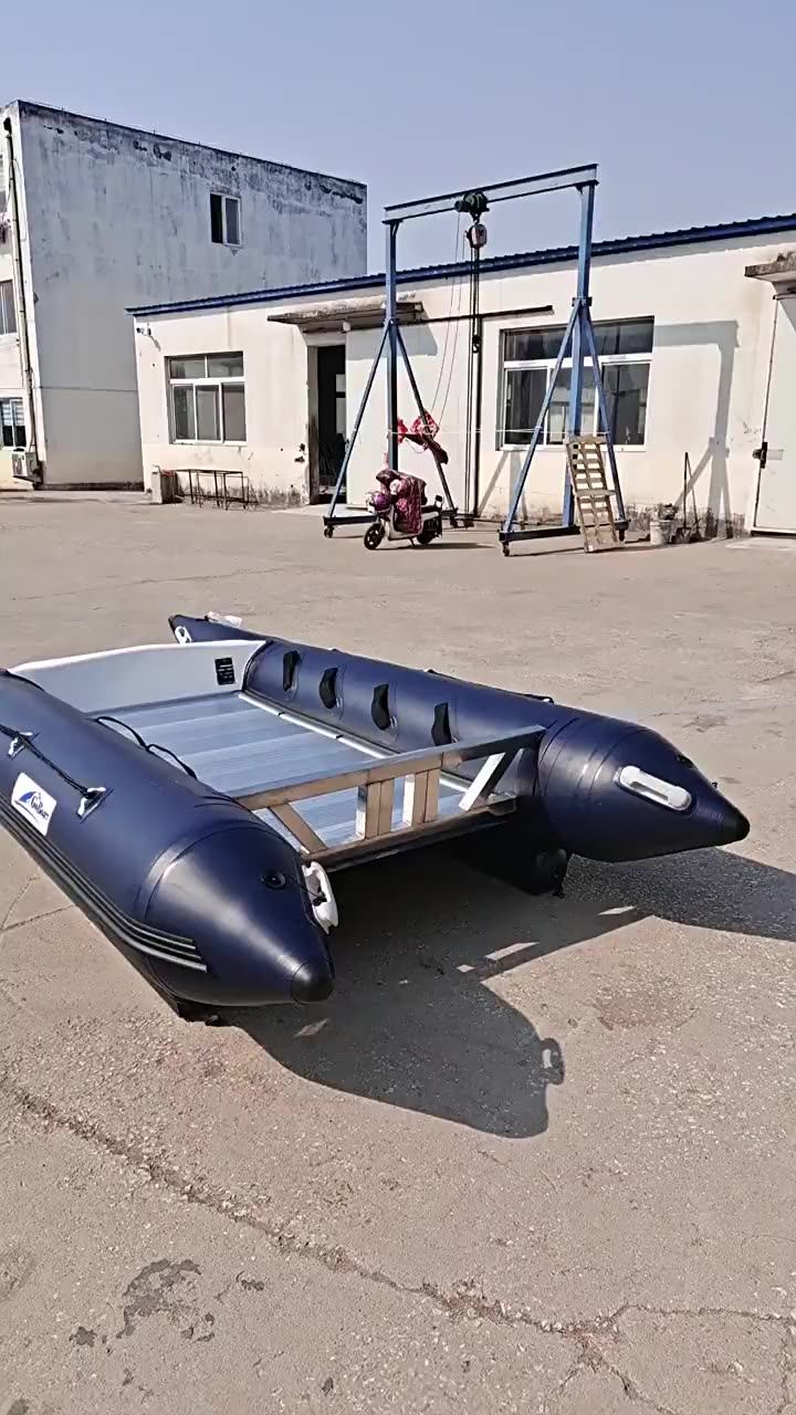 4.1 M Inflatable High-speed Fishing Boat Inflatable Canoe 3 Person 520 ...