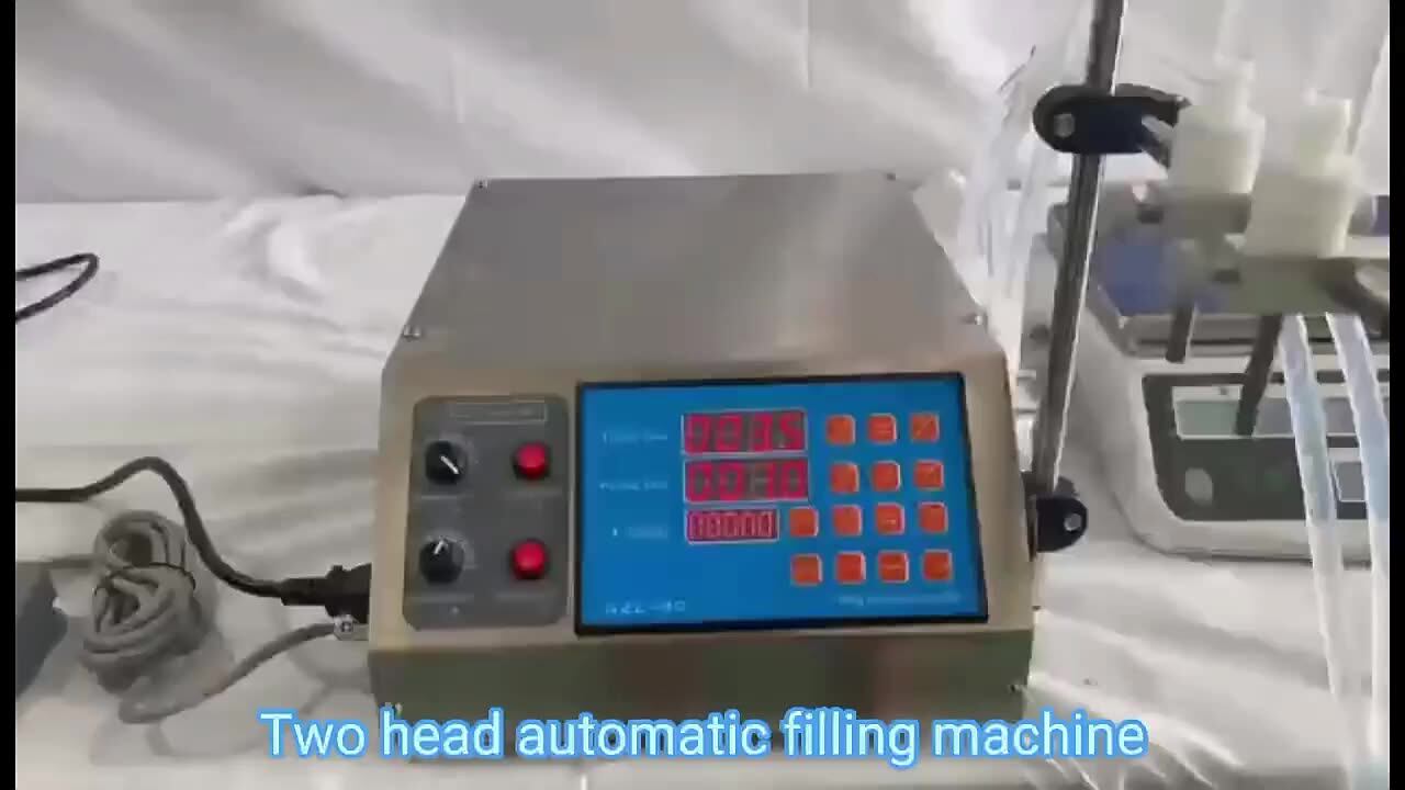 Desktop 2 Heads Tube Bottle Juice Small Filler Liquid Water Wine Liquid ...