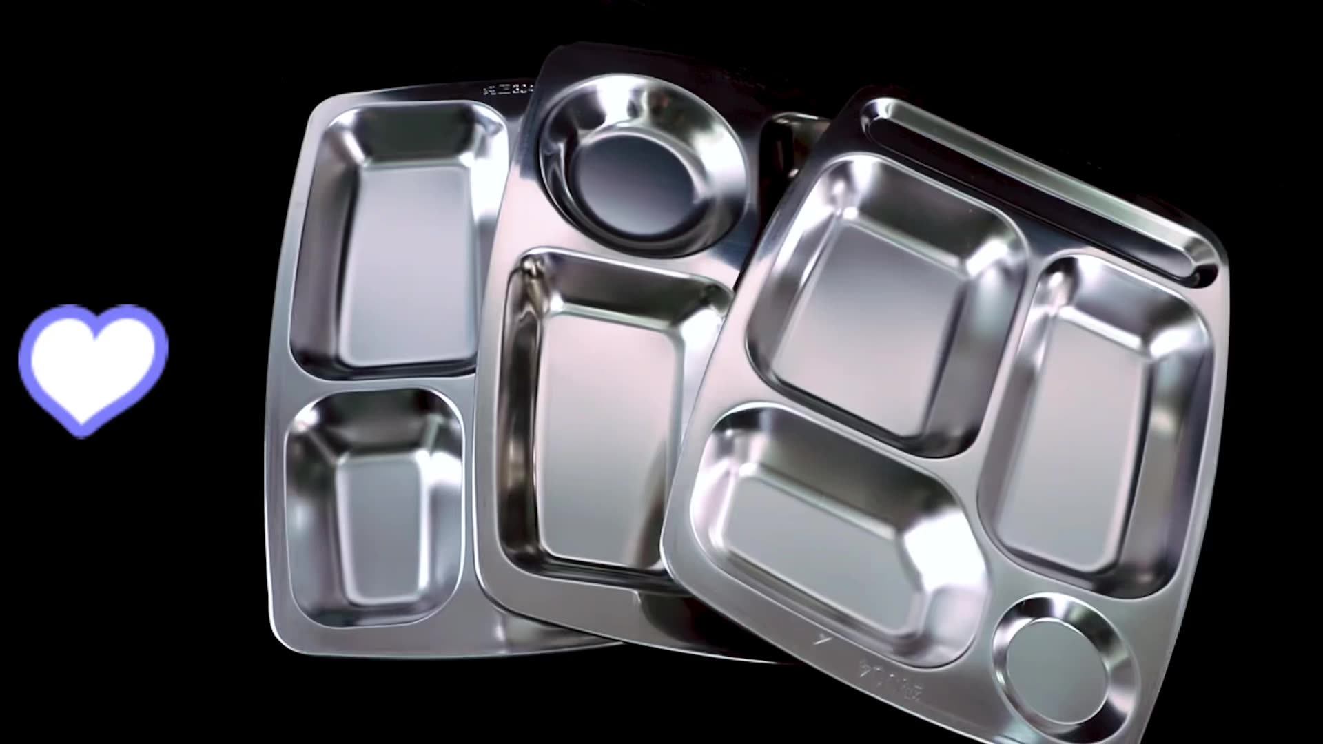 Sus 304 Stainless Steel 5 Compartments Section 28cm(11.02") Round ...