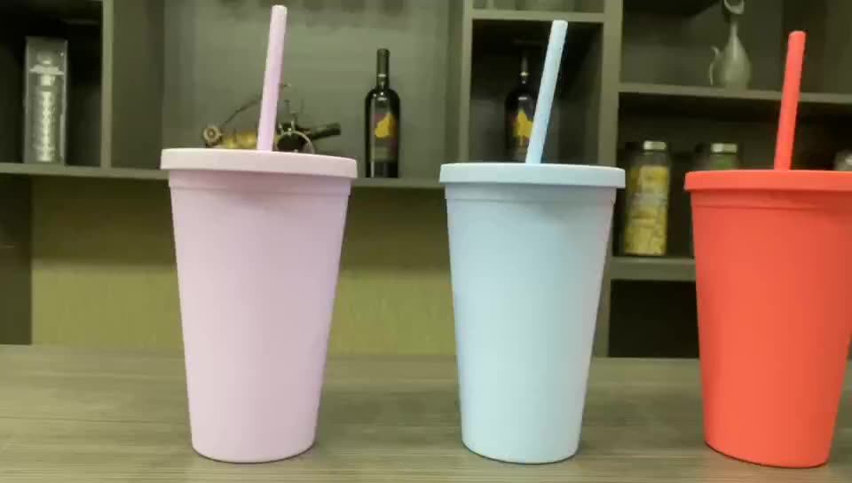 Factory New Arrival Temperature Change Color Cups 16oz Plastic Tumbler ...