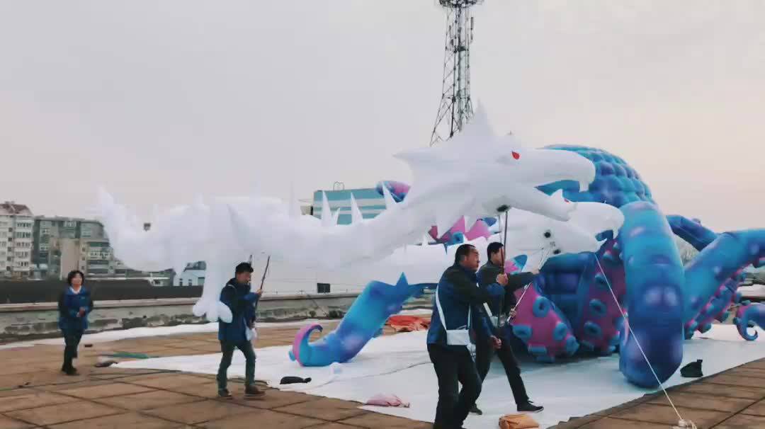 Giant Hanging Green Inflatable Chinese Traditional Dragon Animal Model ...