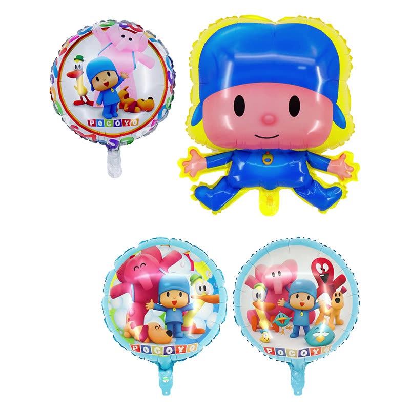Cartoon Character Pocoyo Boy Foil Balloon With Happy Birthday Star ...