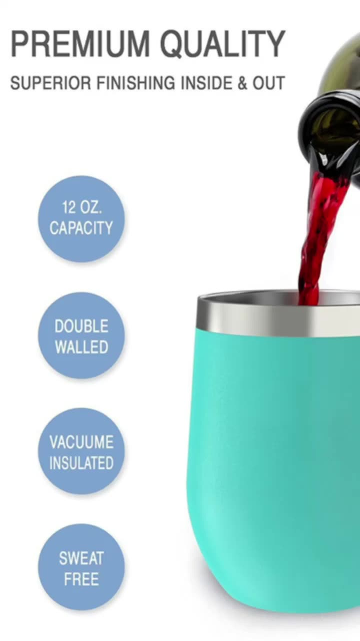 Low Moq More Than 100 Colors 12oz 350ml Pretty Insulated Stemless 304ss Steel Egg Shape Coffee ...