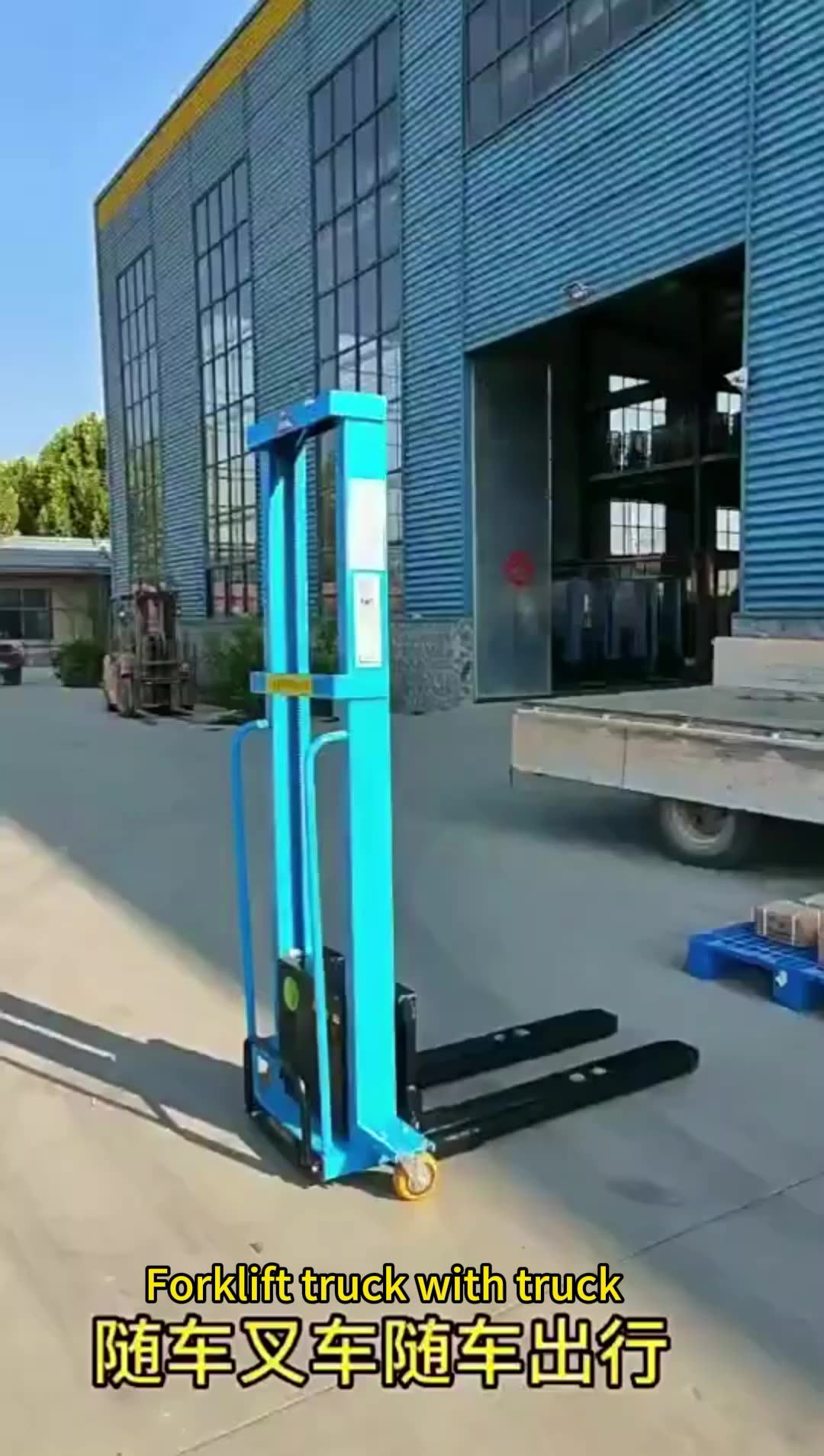 1 Ton 500 Kg Portable Pallet Self Loading Lifting Forklift Electric ...
