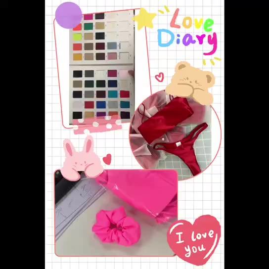 Custom Logo Label Tag Frill Trim Tie Side Bikini Swimsuit 2020 ...