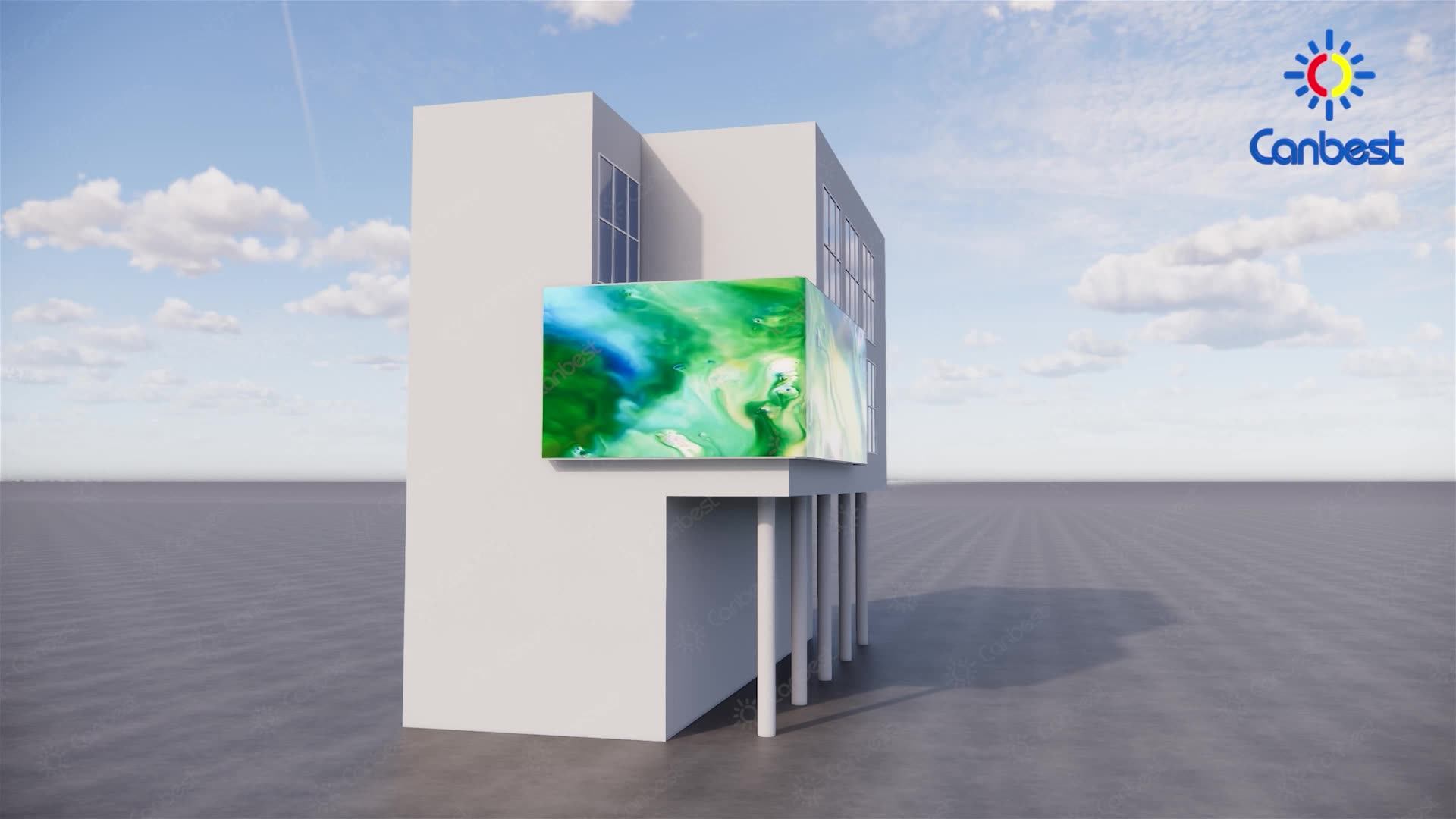 Outdoor 90 Degree Building Curved Corner Seamless Right Angle ...