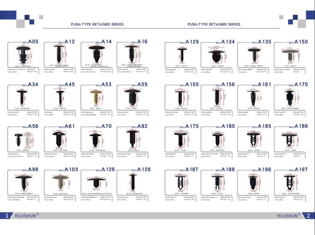 A133 Plastic Auto Body Fasteners Clips Snap Rivet - Buy Plastic Screw ...