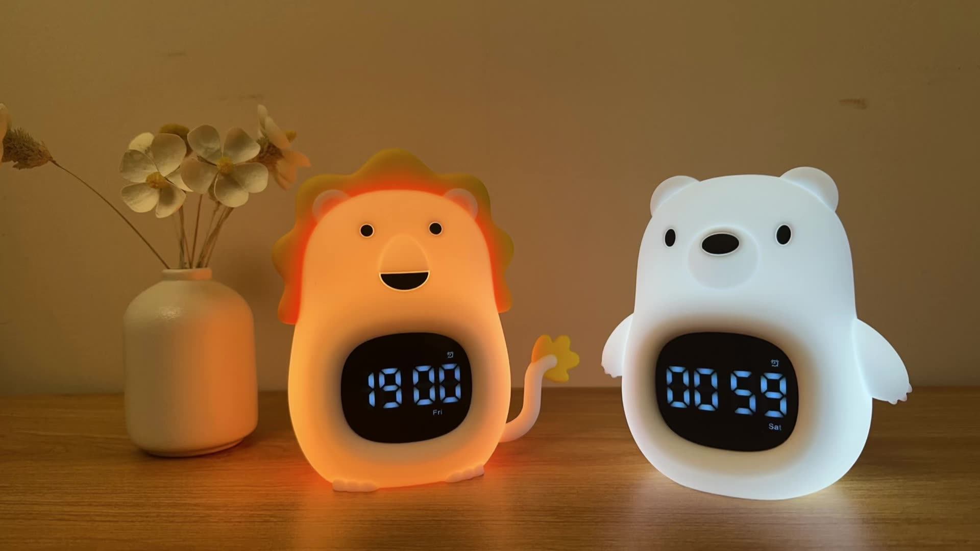 Mini Lovely Rechargeable Led Cloud Silicon Night Light 7 Colors Animal ...