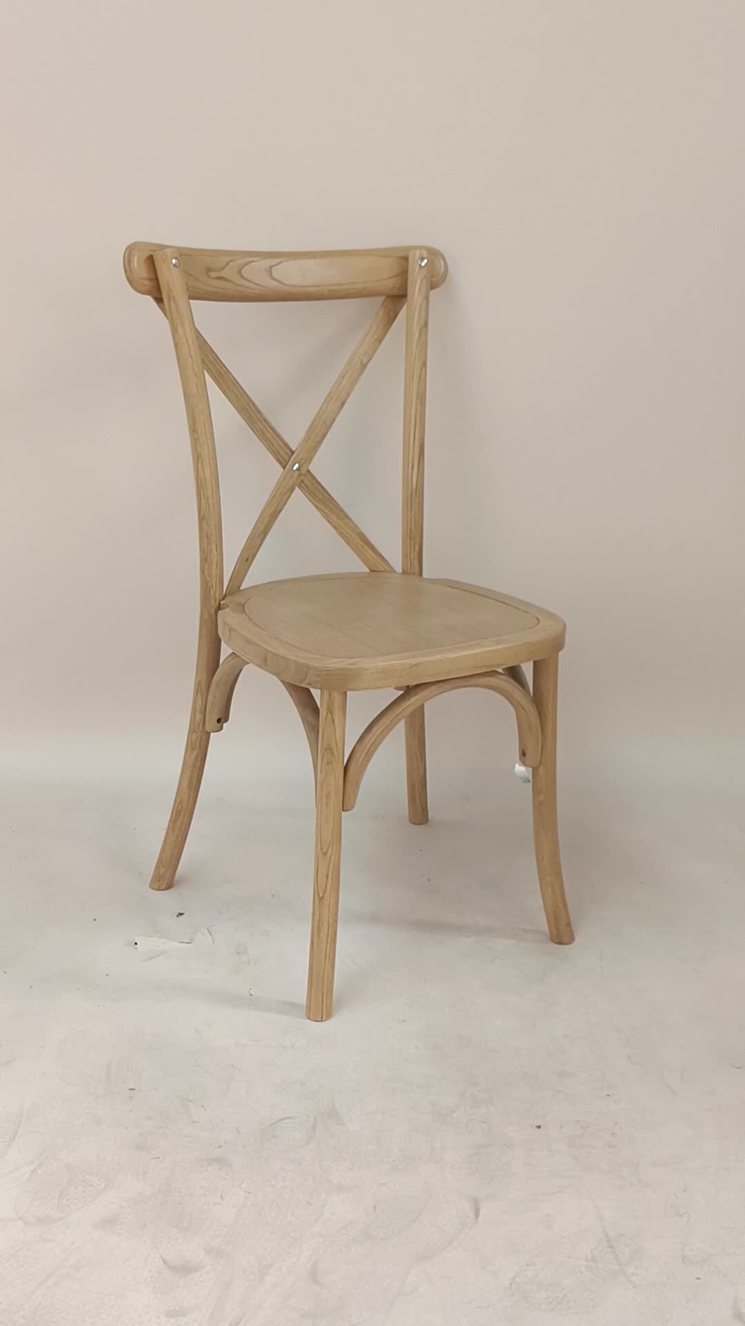 Outdoor Wooden Stackable Hotel Banquet Wedding Cross Back Chair - Buy ...