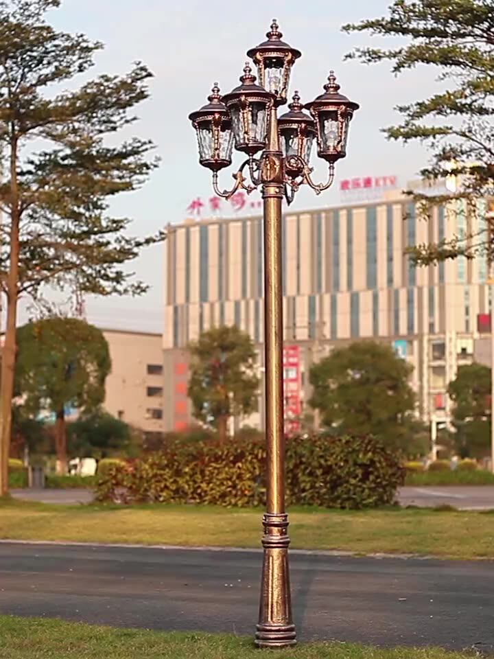 Vintage Bollard Lights Antique Street Lamp Post Pole Column Aluminium ...