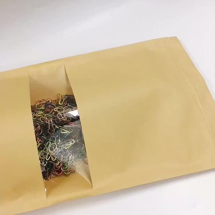 Eco-friendly Zip Lock Packaging Bag Different Size Brown Kraft Food ...