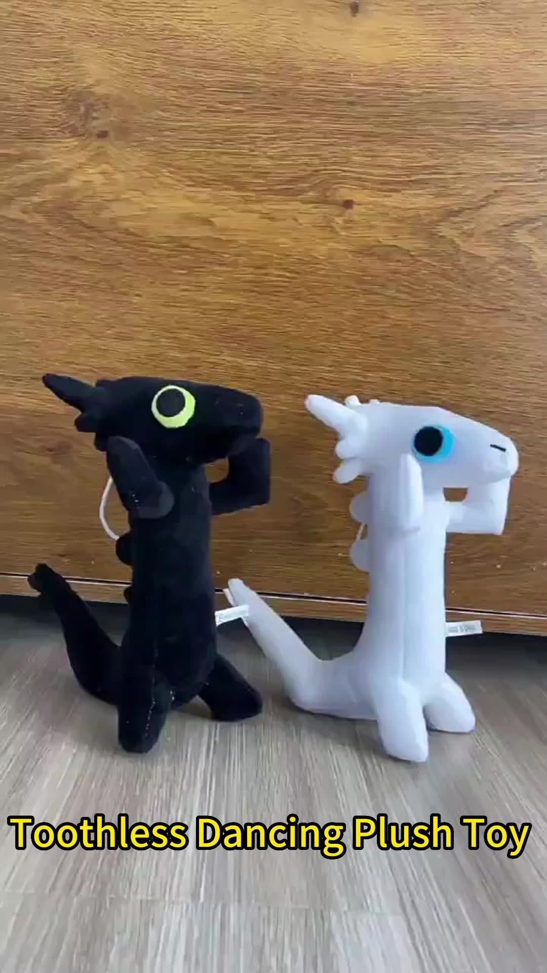 Hot Sale 2024 Toothless Dancing Plush Toy Black White Toothless And ...