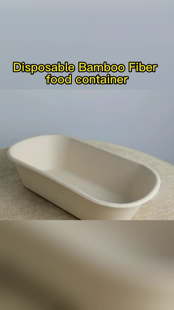 Eco-friendly Disposable Bamboo Fiber To-go Food Boxes Take Away Frozen ...