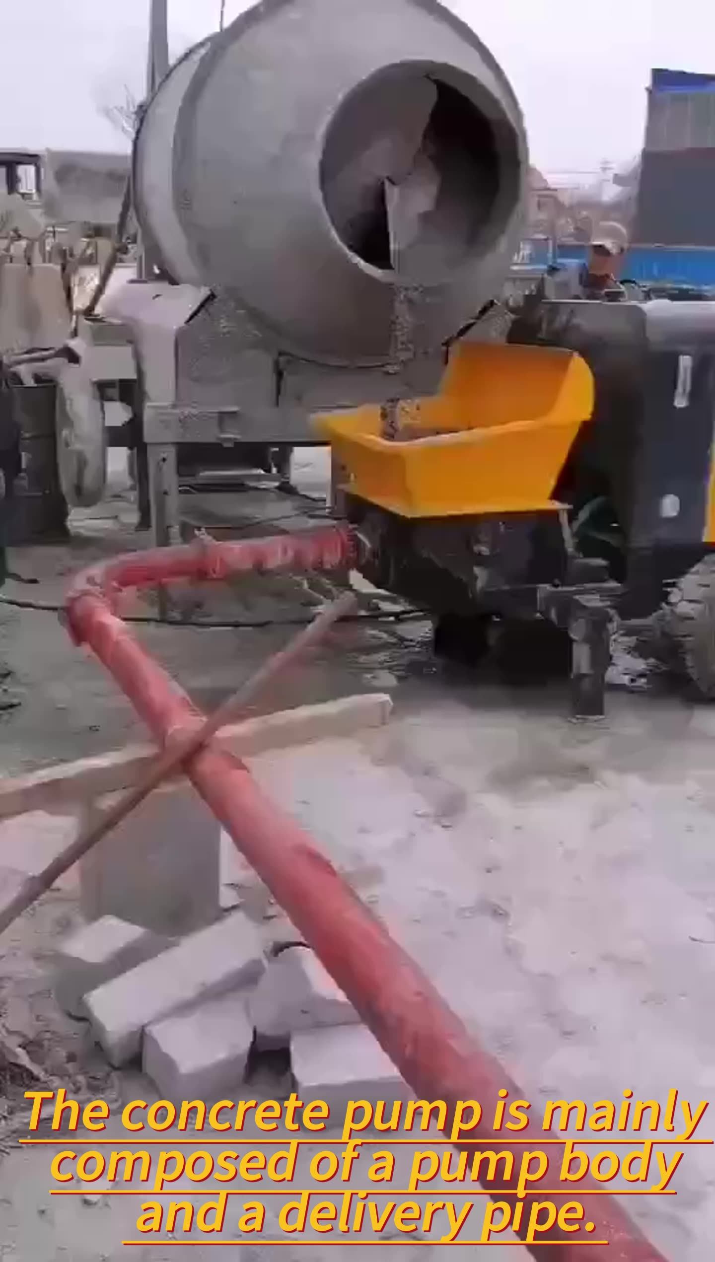 Portable Concrete Grout Pumps Placing Boom Truck-mounted Concrete ...