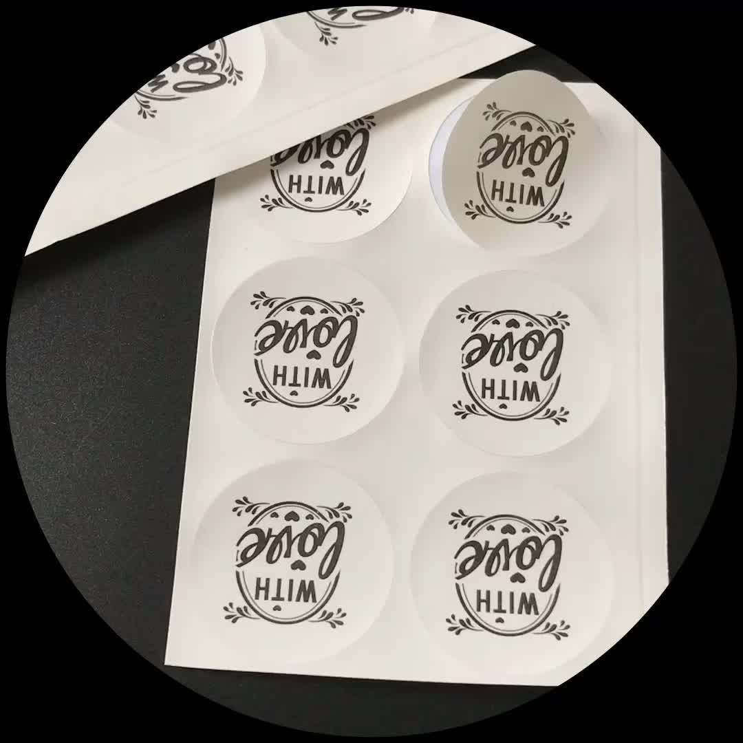 Bespoke Custom Logo White Self Adhesive Stickers Printing Company For ...