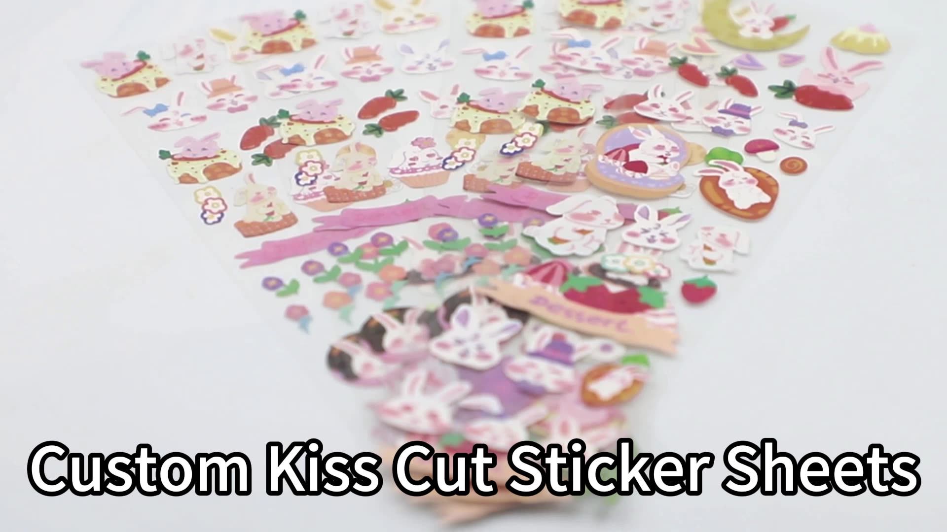 Customized A4 A5 A6 Waterproof Self Adhesive Vinyl Custom Logo Kiss Cut ...