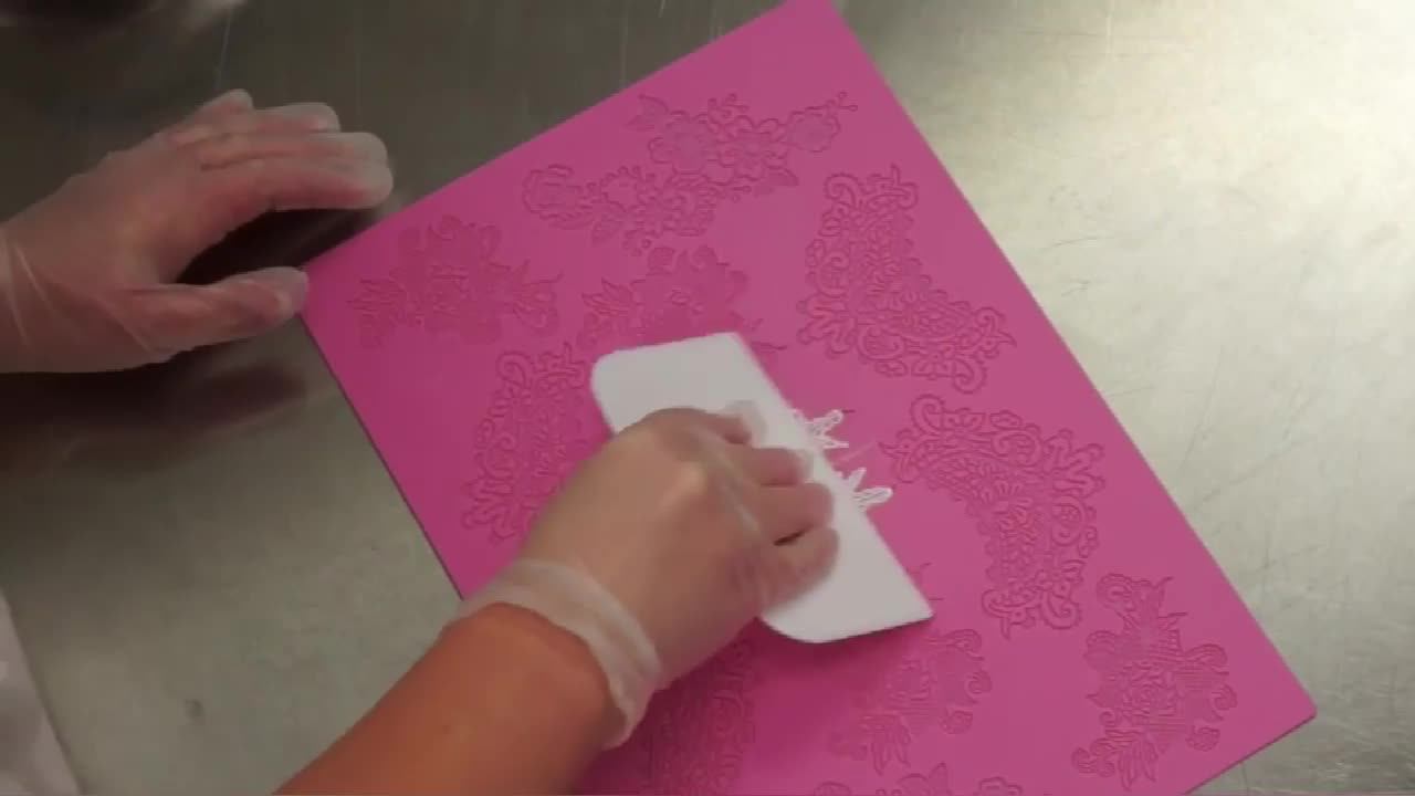Edible Sugar Lace Mat Large Silicone Lace Mold Fondant Cake Mat Lace ...
