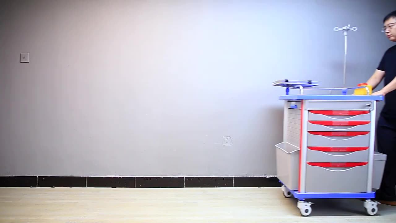 Operating Room Medical Emergency cart Trolley ABS Medical Trolley ...