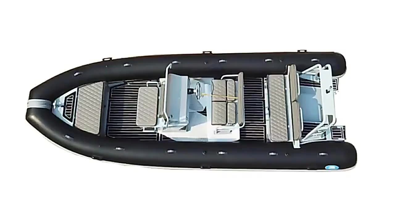 Hedia Rhib 660 6.6m 22ft Hypalon Aluminum Hull Semi-rigid Inflatable ...